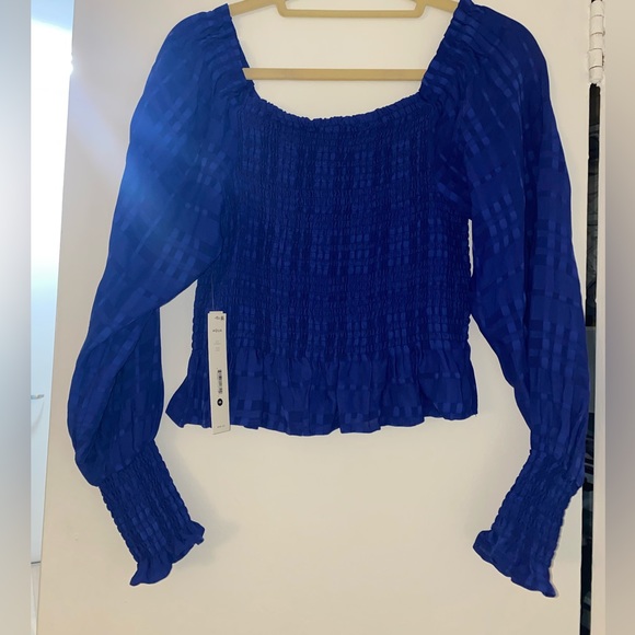 Aqua | Tops | Aqua Cobalt Blue Blouse | Poshmark